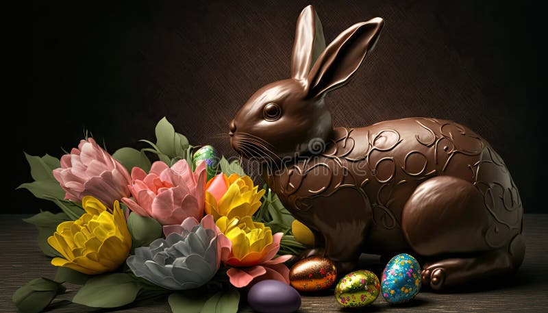 Chocolate Easter Bunny - Generative Ai Stock Illustration ...