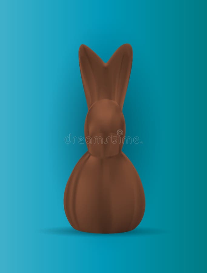 Chocolate Easter Bunny Realistic 3d Design Element Icon. Vector ...