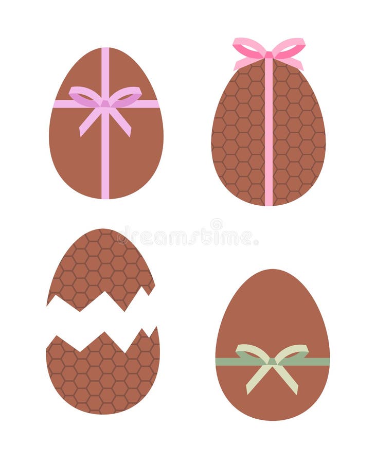 Chocolate easter egg stock vector. Illustration of hunt - 240461591