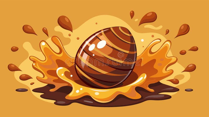 Chocolate Easter Egg Splash. Stock Vector - Illustration of delicious ...
