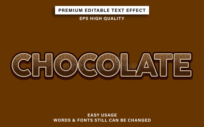 Editable Text Effect Chocolate Stock Illustrations – 210 Editable Text Effect Chocolate Stock ...