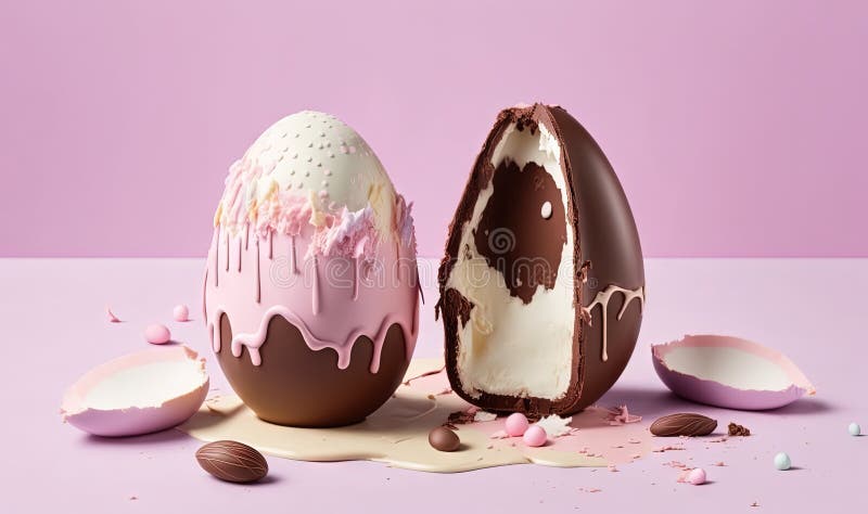 One Half Chocolate Egg Stock Illustrations – 10 One Half Chocolate Egg ...