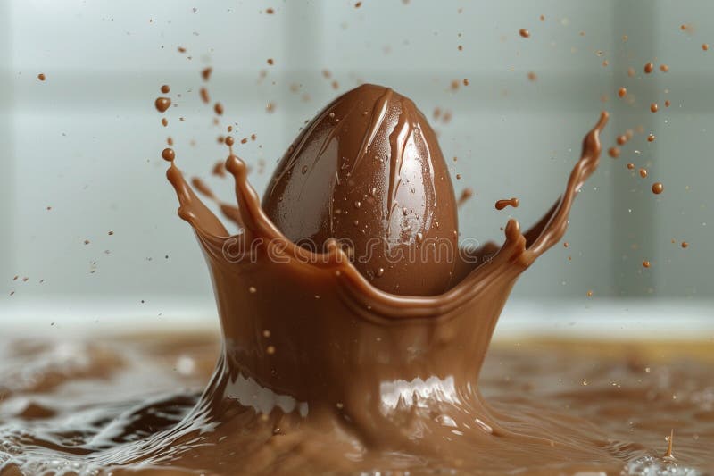 Chocolate Egg Splash stock illustration. Illustration of dripping ...