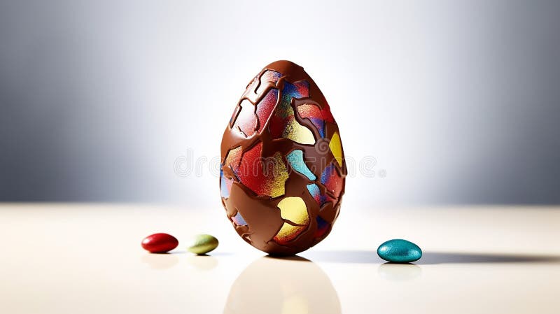 Chocolate Egg with a Subtle Shadow Stock Illustration - Illustration of ...
