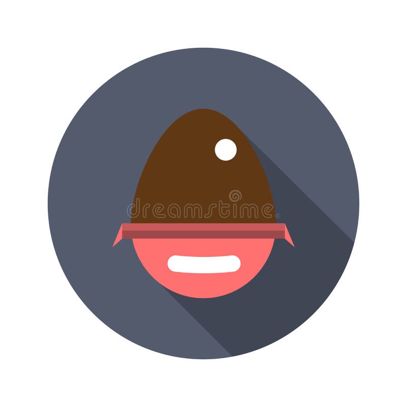 Chocolate Egg with Wrapper Icon Stock Vector - Illustration of symbol ...