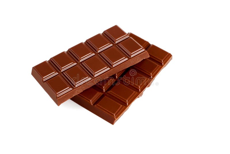 Chocolate En El Fondo Blanco Imagen de archivo - Imagen de partido ...
