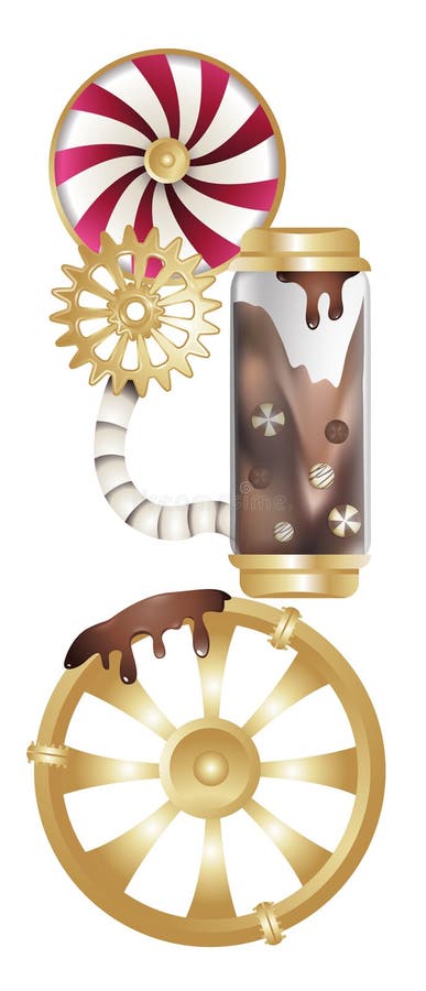 Chocolate Factory Elements of Mechanisms and Candies 2 Stock Vector ...