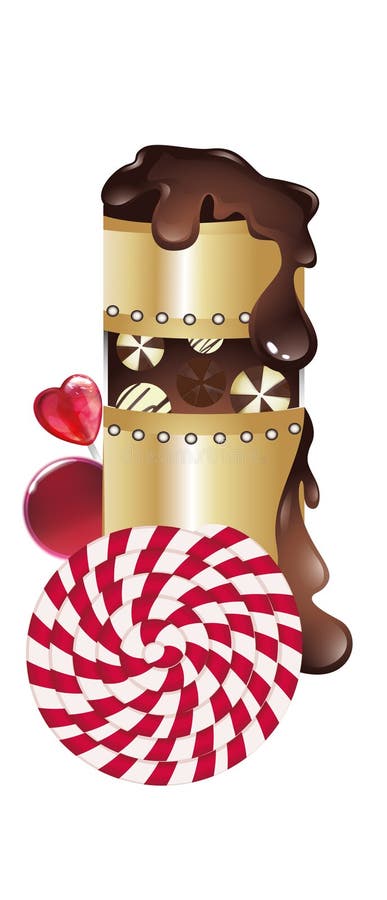 Chocolate Factory Elements of Mechanisms and Candies 7 Stock Vector ...