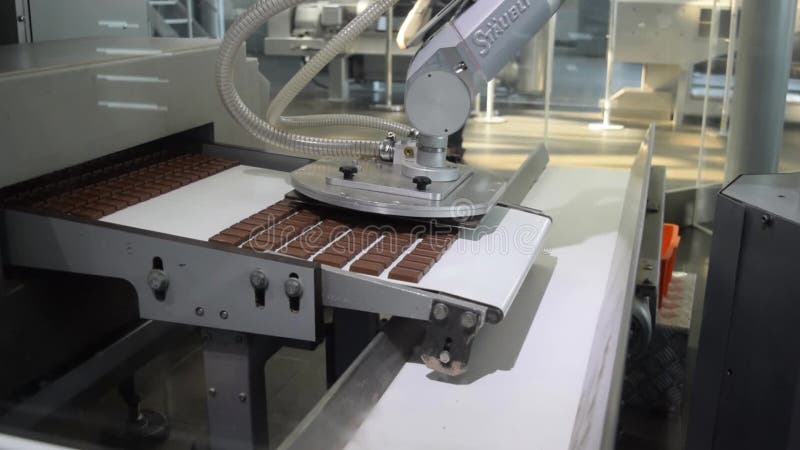 Robot Arm at Chocolate Factory in Japan Stock Video - Video of ...