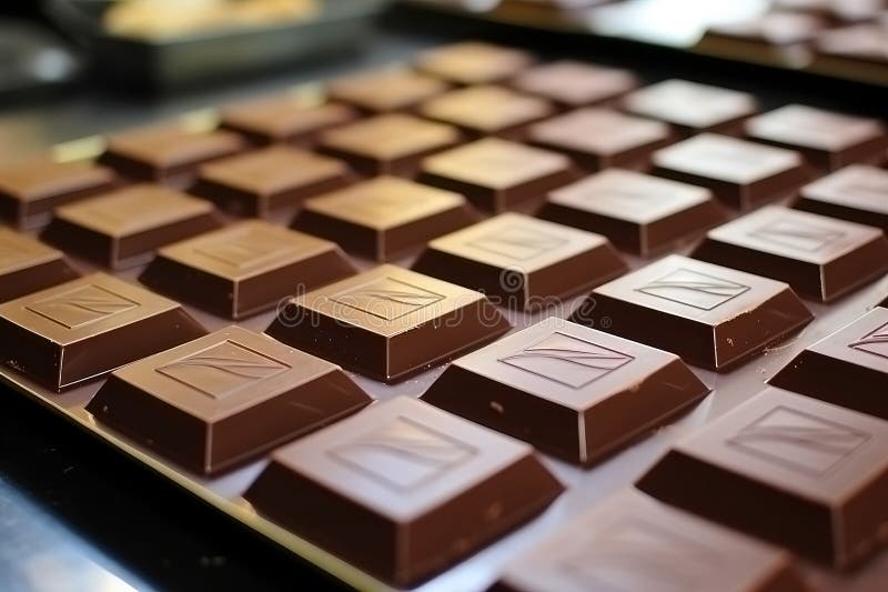 Chocolate Factory Machinery in Action: Preparing Delicacies Stock ...