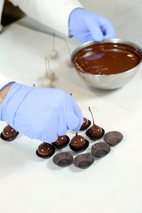 Chocolate factory stock image. Image of baker, making - 68836003