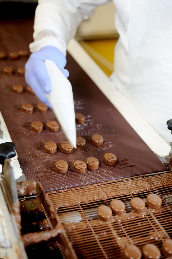 Chocolate factory stock photo. Image of dessert, candy - 68836076