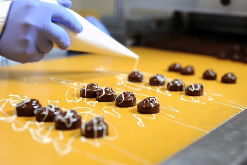 Chocolate factory stock image. Image of labor, industrial - 68836087