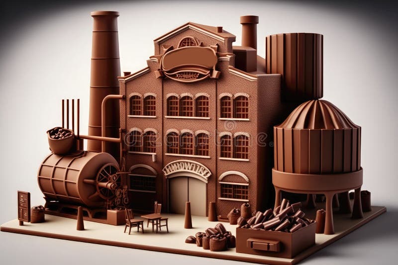 Chocolate Factory Chocolate Production Realistic. Generative AI Stock ...