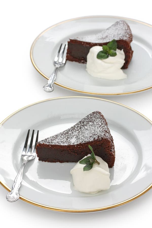 Chocolate Fallen Souffle Cake Stock Photo - Image of cake, pastry: 18366264