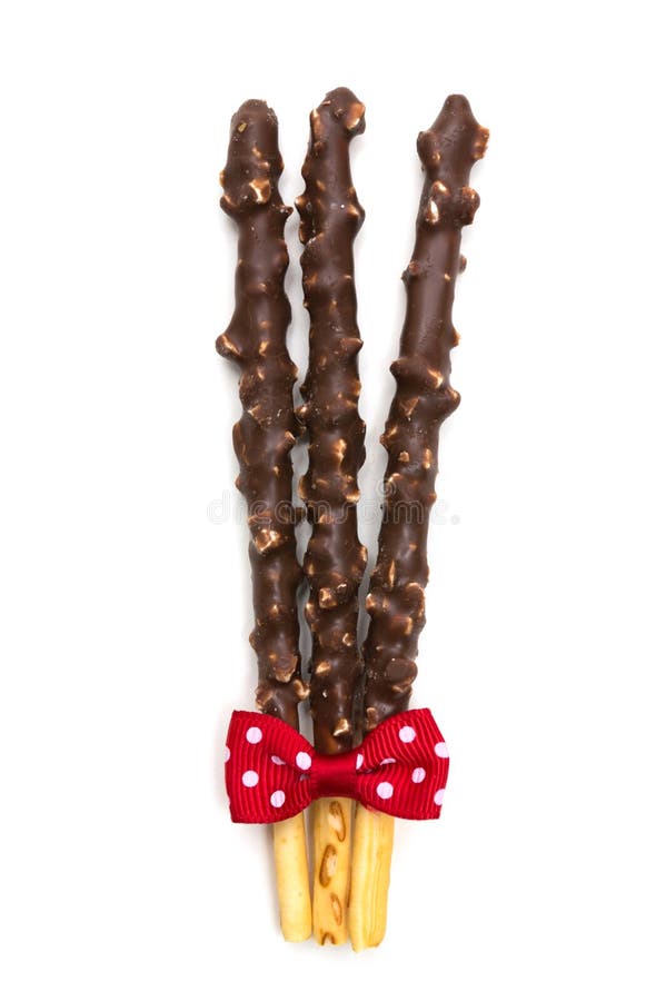 Chocolate Filled Biscuit Sticks on White Background : Dessert Image ...