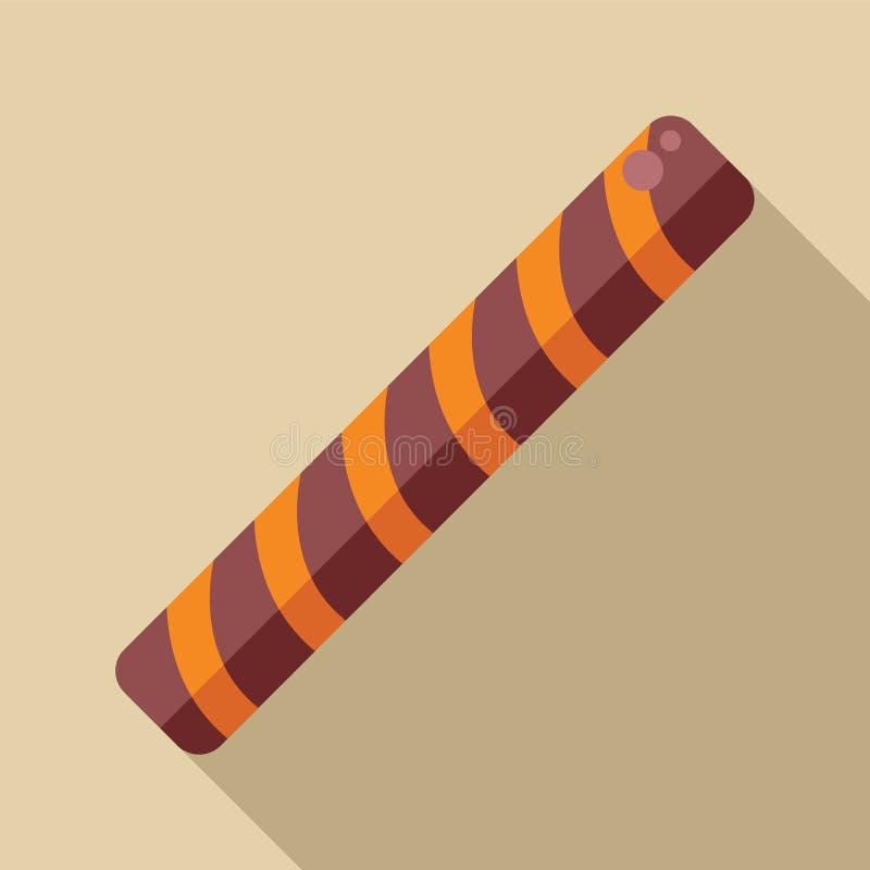 Chocolate Filled Wafer Stick Lying on Table Stock Illustration ...