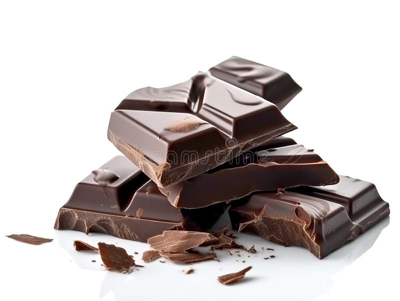 Chocolate Flake Isolated on White Background Stock Illustration ...