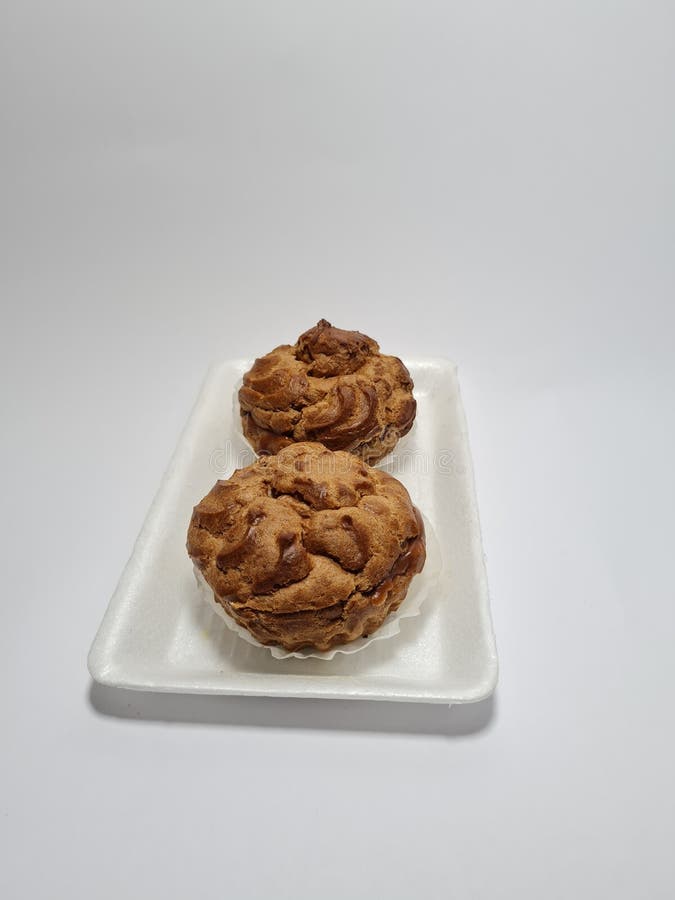 Chocolate Flavored Eclairs in a White Container Stock Image - Image of ...