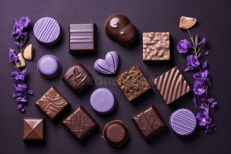 Chocolate and Flora stock illustration. Illustration of dessert - 293725171