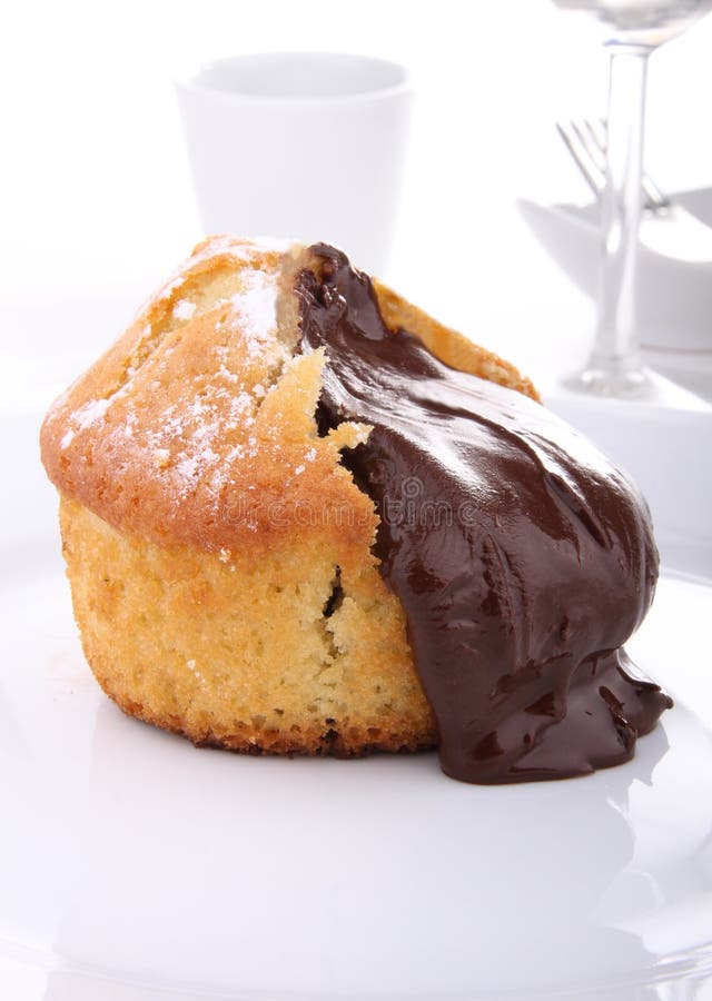 Chocolate fondant stock image. Image of delicious, bake - 18907373