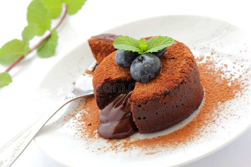 Chocolate fondant. stock photo. Image of dinner, dessert - 26817098