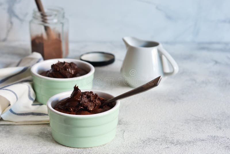 Chocolate Fondant with Cream Stock Image - Image of holiday, delicious ...