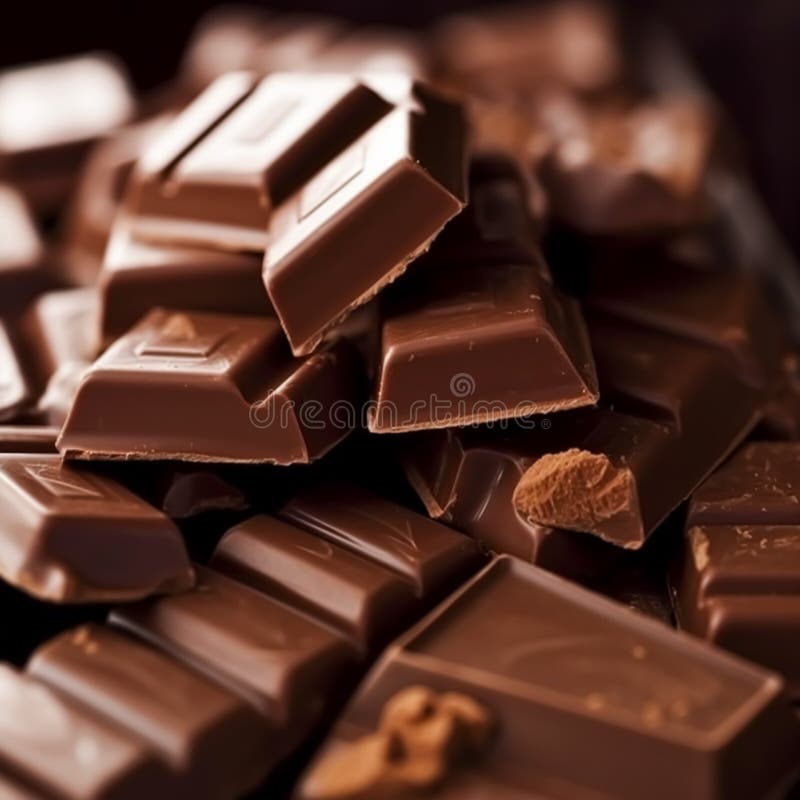 Chocolate, Food and Sweets, Crushed Fresh Milk Chocolates Bars ...