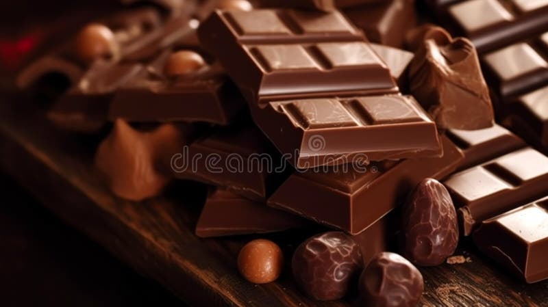 Chocolate, Food and Sweets, Crushed Fresh Milk Chocolates Bars ...