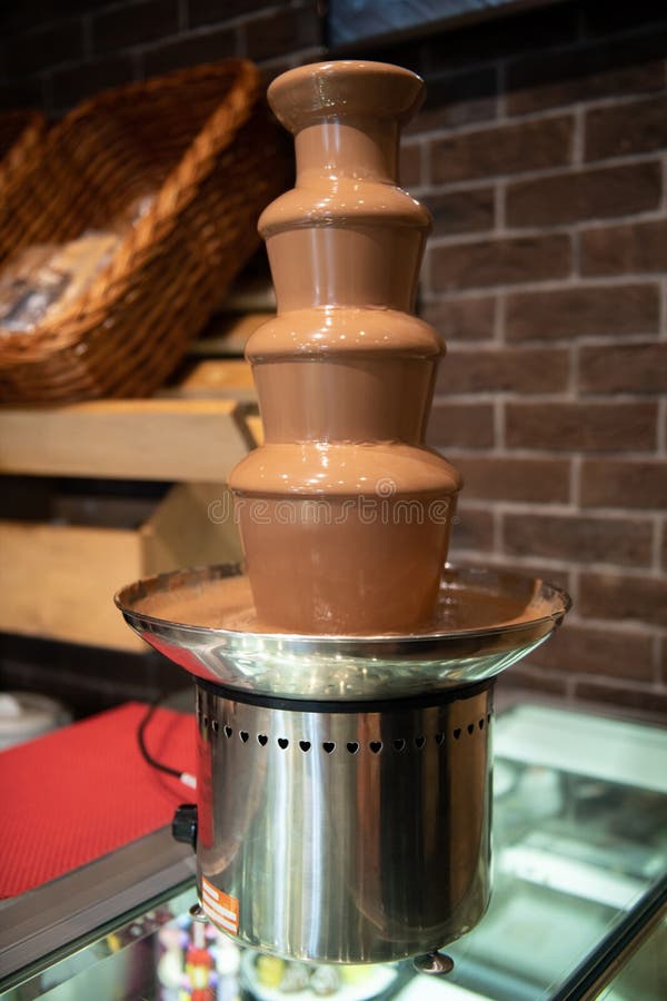 Chocolate Fountain Catering Machine Table Stock Image - Image of ...