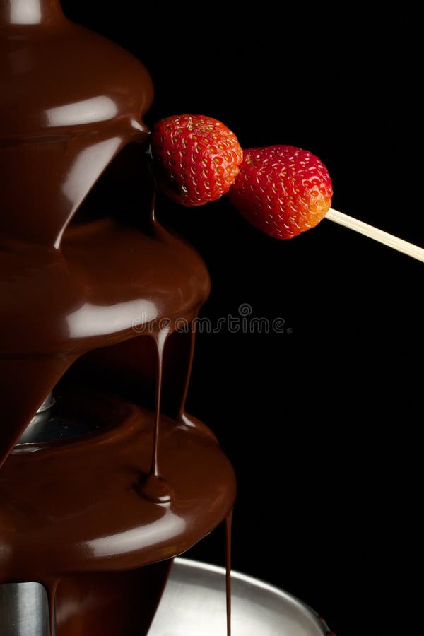 Chocolate fountain stock photo. Image of marshmallow, fresh - 5618308