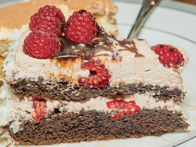 Chocolate Framboise Layer Cake Stock Image - Image of layer, cake: 38744469