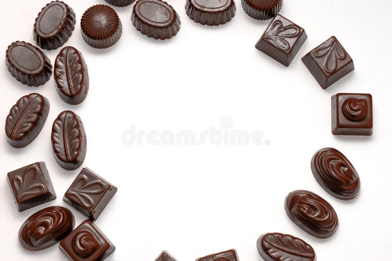 Chocolate frame stock photo. Image of bite, square, round - 5671018