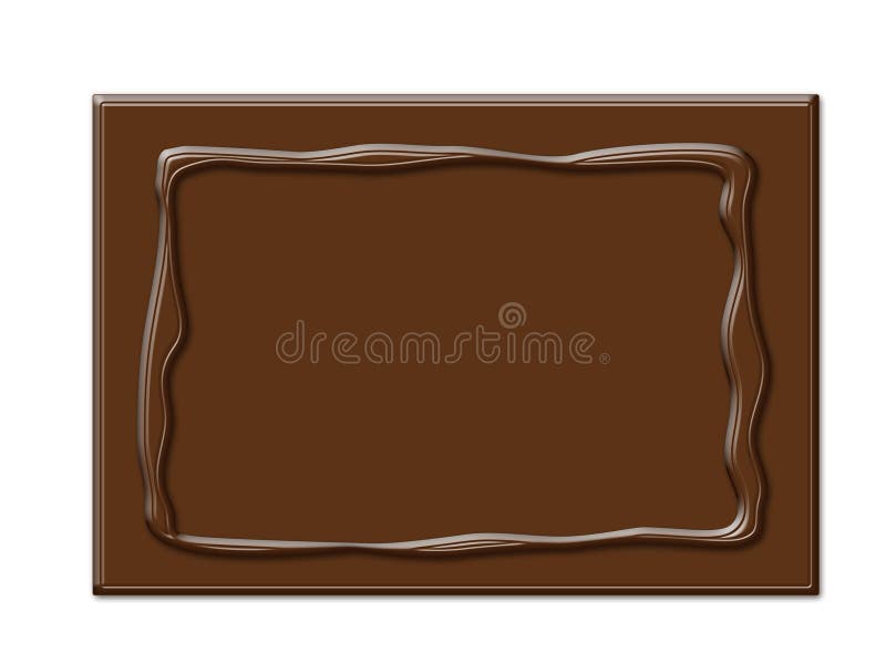 Chocolate Frame in Rectangle Shape Stock Illustration - Illustration of ...