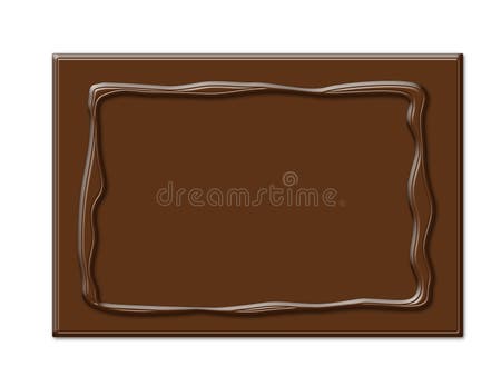 Chocolate Frame in Rectangle Shape Stock Illustration - Illustration of ...
