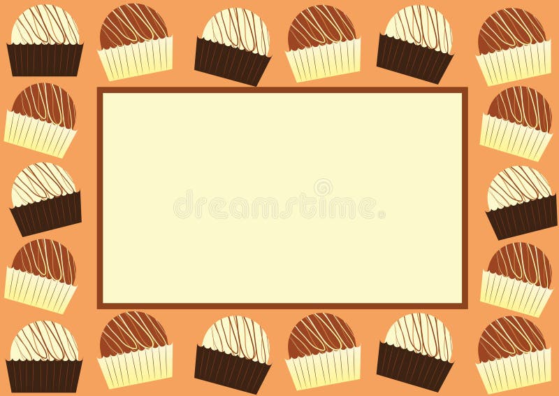 Chocolate Frame. Vector Illustration Decorative Design Stock Vector ...