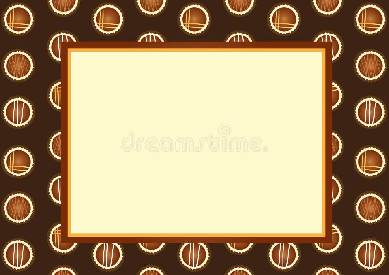 Chocolate Frame. Vector Illustration Decorative Design Stock Vector ...