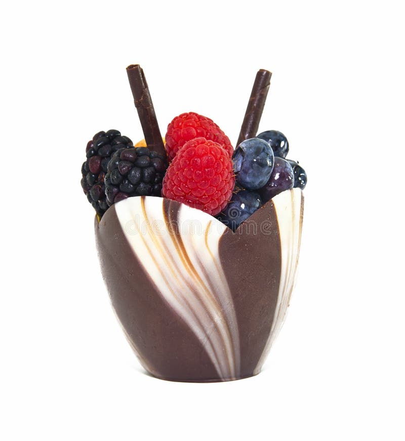 Chocolate fruit cup stock photo. Image of tasty, sweet - 16991866