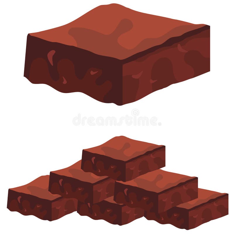 Chocolate Fudge Brownies stock vector. Illustration of clipart - 81647923
