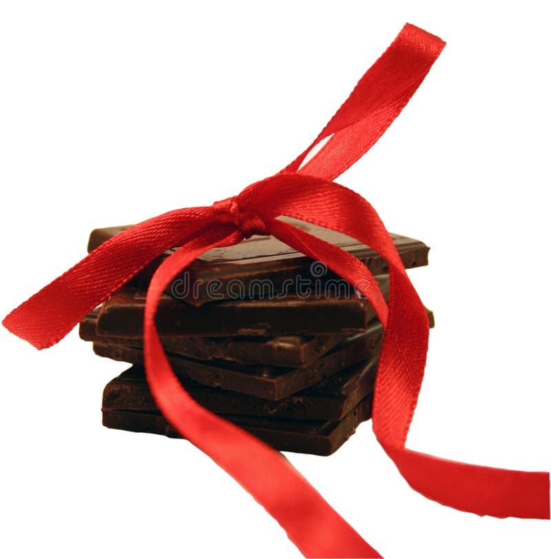 Chocolate gift stock photo. Image of peaces, ribbon, cookies - 6511478