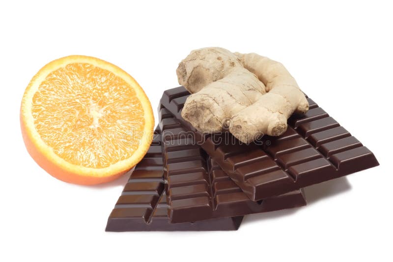 Chocolate with ginger stock photo. Image of cafe, macro - 4495562