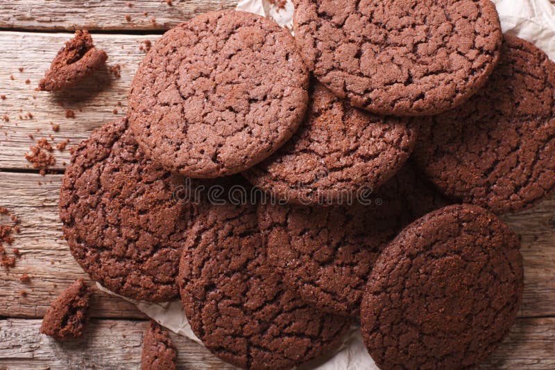 Chocolate Gingerbread on the Paper Close-up. Horizontal Top View Stock ...
