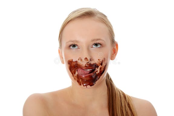 247 Girl Face Covered Chocolate Stock Photos - Free & Royalty-Free ...