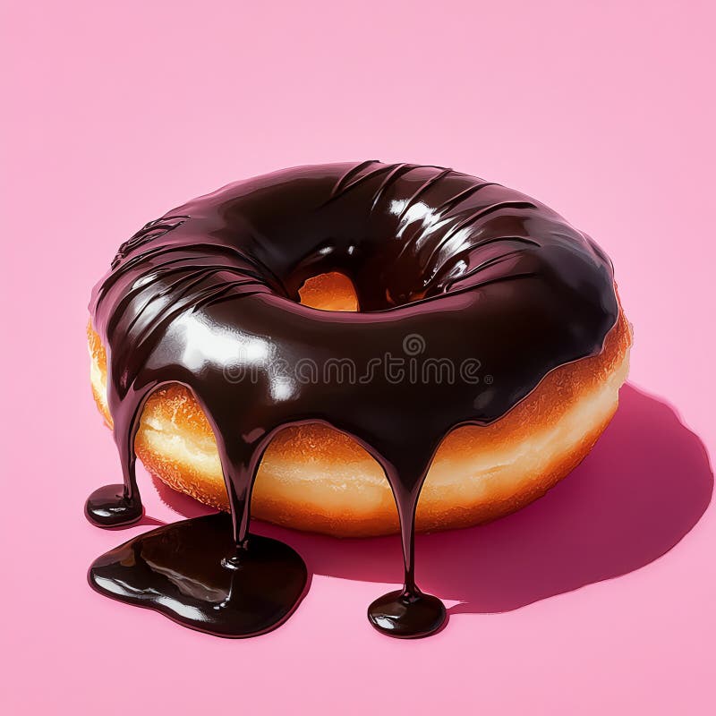 Chocolate Glazed Donut 3D Illustration Stock Illustration ...