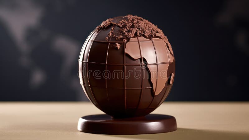 Chocolate Globe. Chocolate Day, World Chocolate Day, Stock Illustration ...