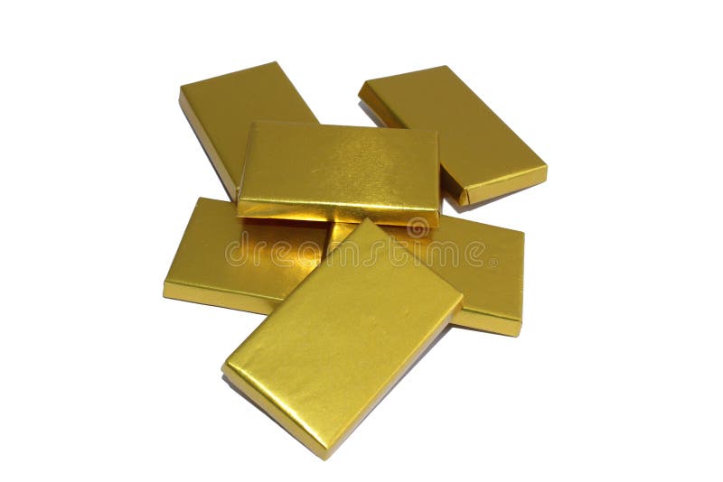 Chocolate gold bar stock photo. Image of cream, gift - 144818268