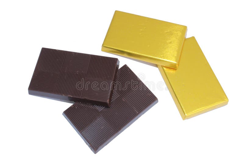 Chocolate gold bar stock image. Image of square, enjoyment - 144819455