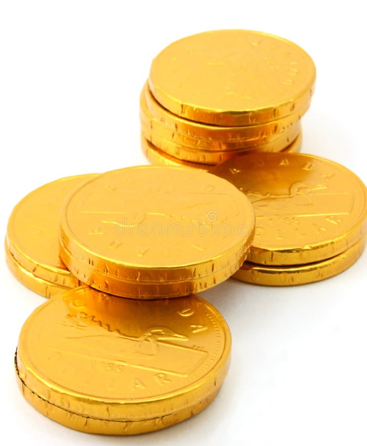 Chocolate Gold Coins stock image. Image of money, european - 18339679