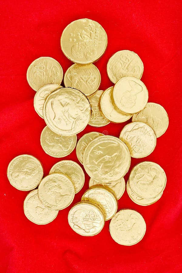 Chocolate Gold Coins stock photo. Image of glow, market - 86560760
