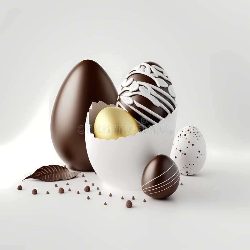 Easter Eggs with Pattern. Generative AI Stock Illustration ...